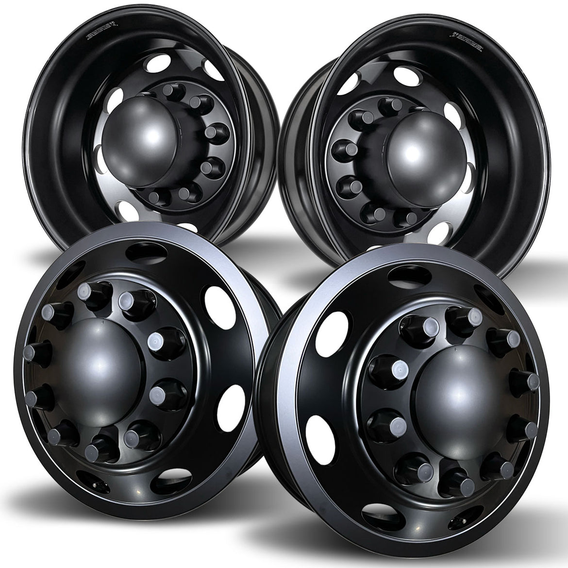 Custom Black Aluminum Semi Truck Wheels – Buy Truck Wheels