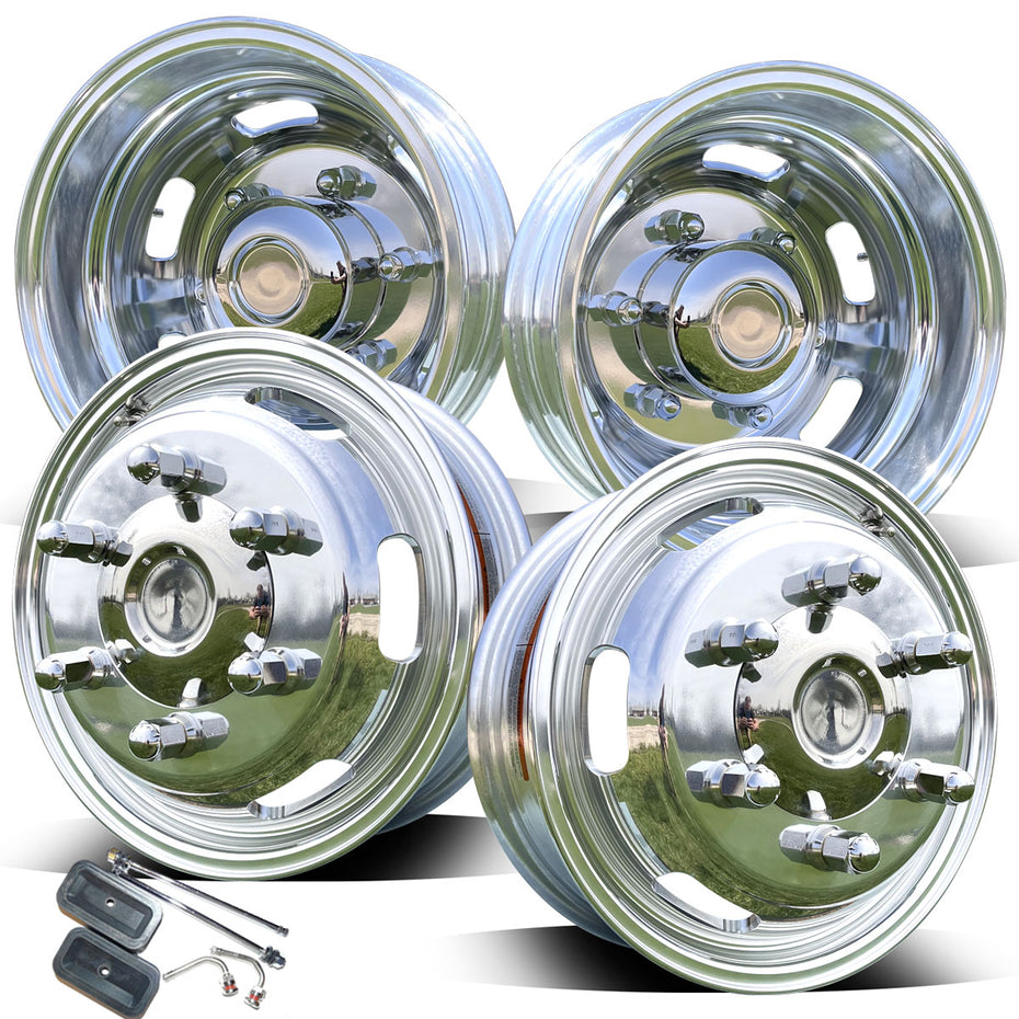 22.5x6.75 White Steel 10x8.75" (Old Chevy 2 Ton Trucks) – Buy Truck Wheels