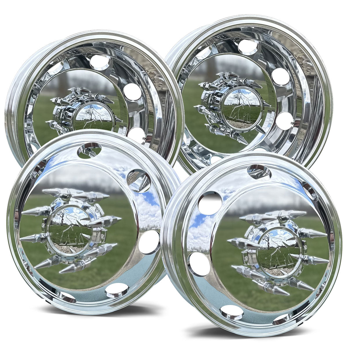 16x6 Forged Dually Wheels Kit Chevy GMC 3500 C30 K30 P30 DRW – Buy ...