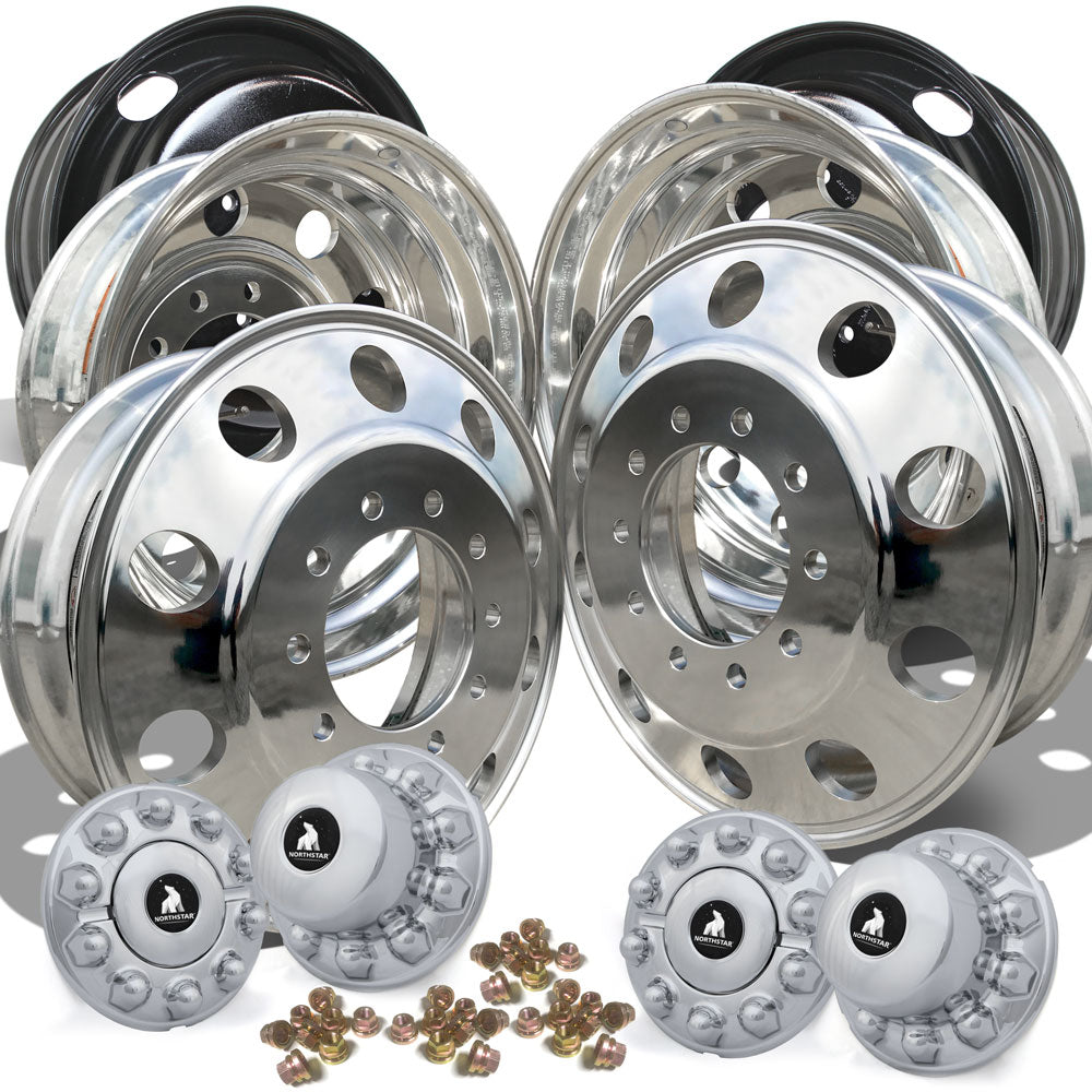 22.5 Aluminum Wheel & Tire Package (M647) | 10 Lug RAM 4500 & 5500 ...
