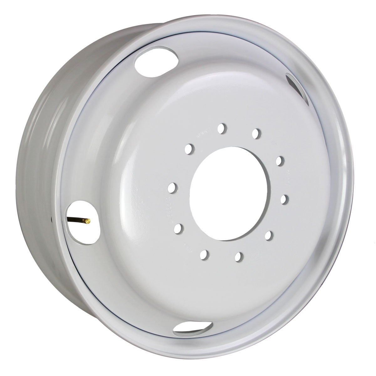 22.5 X 6.75 Direct Bolt On White Steel Wheel Kit for Ford F450/F550 ...
