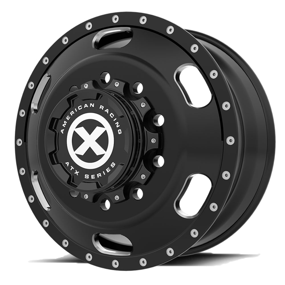 22.5" Black Indy Wheels | 1-Ton Dually Trucks | 8 to 10 Lug Adapters ...